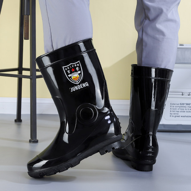 Junden extra large size rain boots men's 46 plus size 47 plus size 48 waterproof shoes plus ...