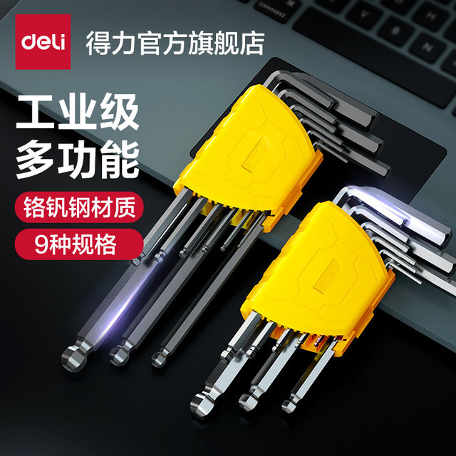 Deli Tools in the hexagonal wrench set black flat header single ...