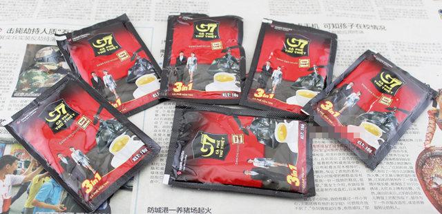 Vietnam Imported Instant Coffee Zhongyuan G7 Coffee Powder Three-In-One ...