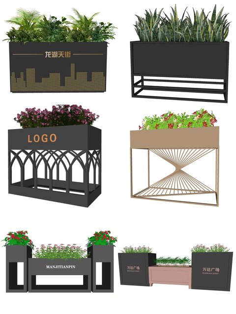 Stainless steel flower box outdoor combination customized iron finished ...