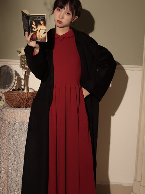 Miaoji retro French long-sleeved waist-tight inner wear small mid ...