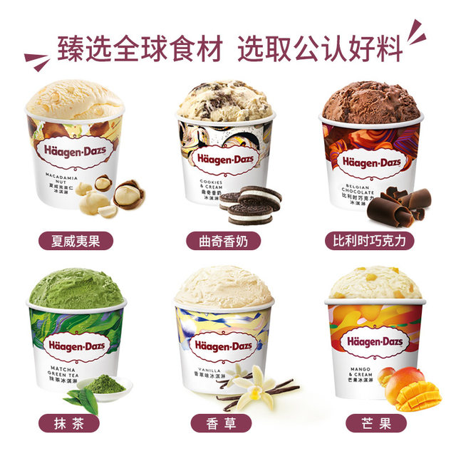 Haagen-Dazs ice cream 12 cups small cup multi-flavor combination pack ...