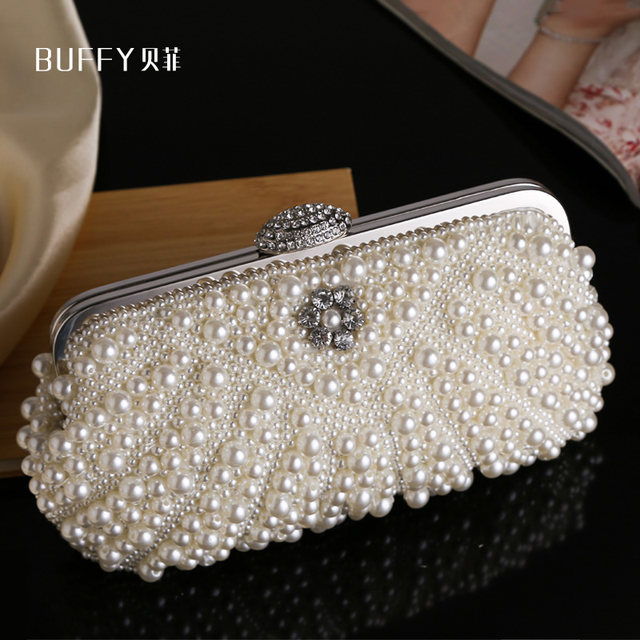 Dinner handbag, pearl handbag, women's banquet clutch, cheongsam bag ...