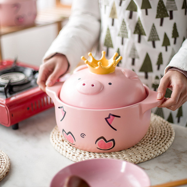Hey Pig Casserole Creative Ceramic Casserole Cute Cartoon Pink Pig ...