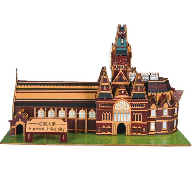 Harvard University school model assembled handmade architectural wooden ...