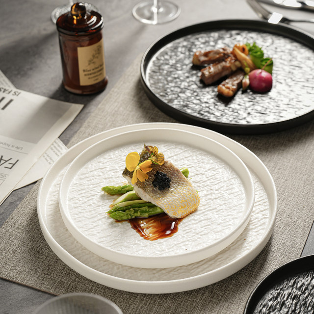 Japanese steak dinner plate, home western food plate, high-end light ...