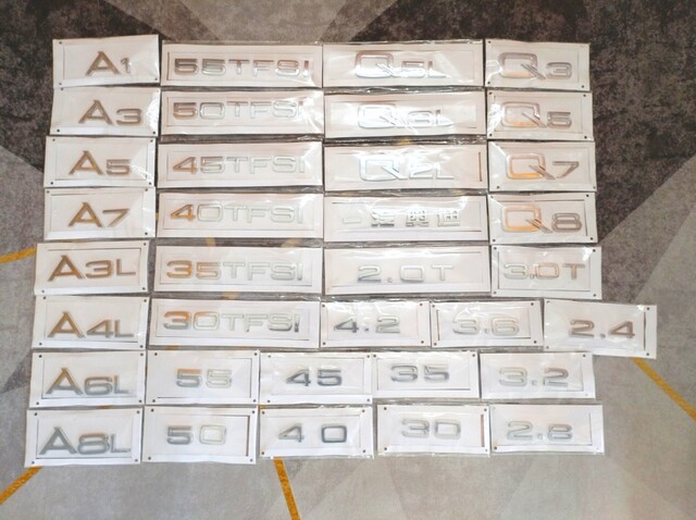 Audi Label A3/A4L/Q5L/A6L/Q3A8L rear car digital tail standard four -wheel drive side -to -side ...