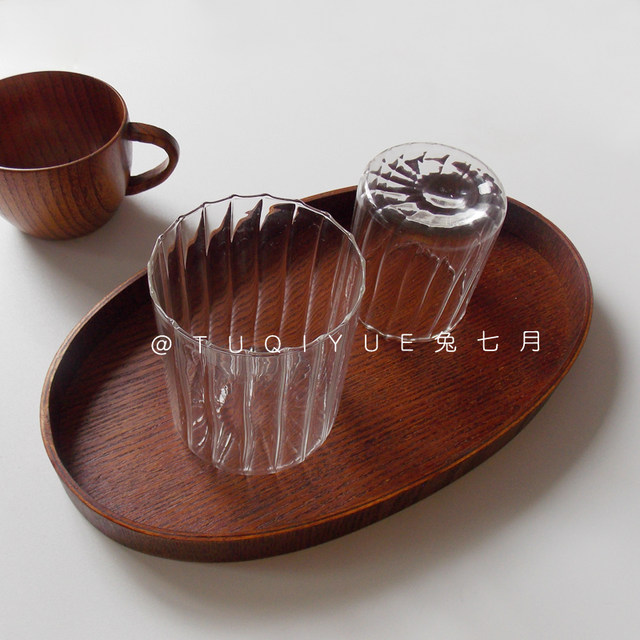 Rabbit July Japanese -style elliptical wooden tray tea tray cafes of ...