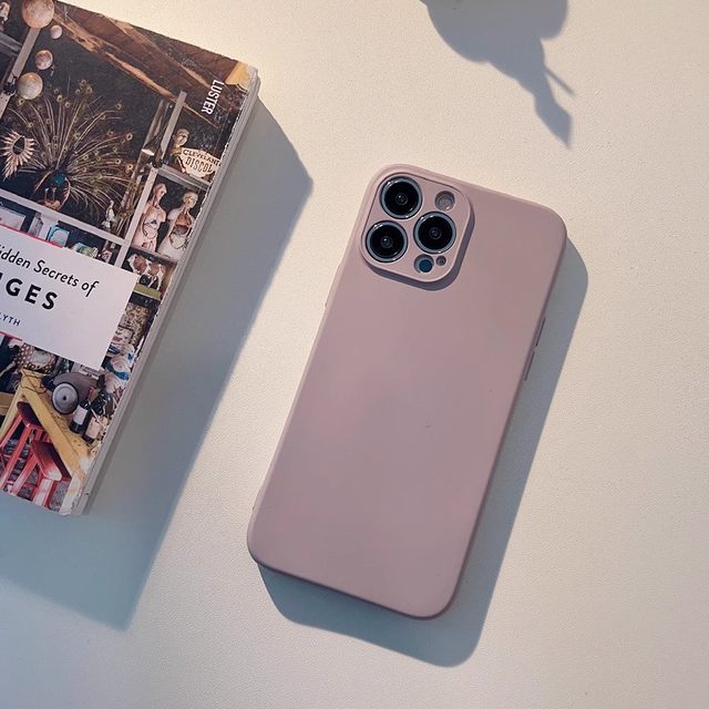 Advanced gray liquid silicone 14 suitable for iPhone case 12 Apple 15 ...