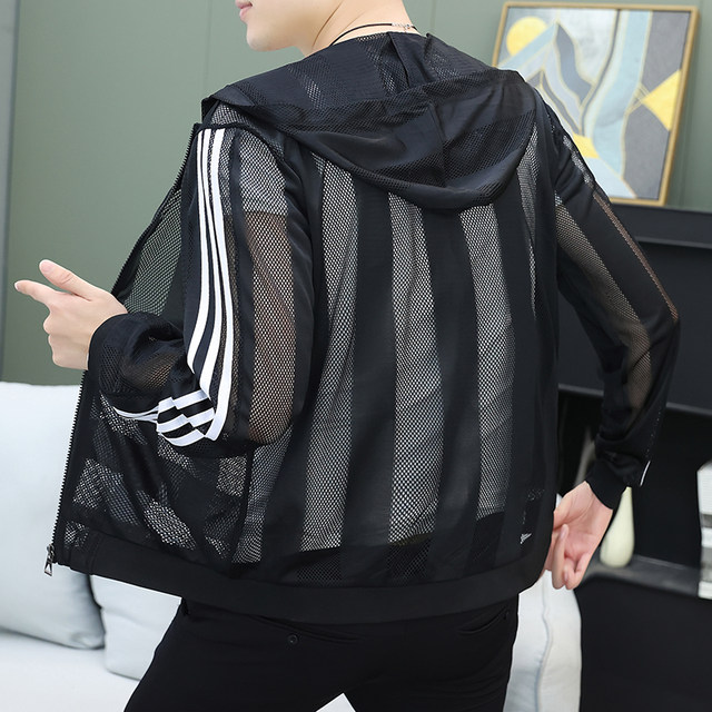 Mesh sun protection clothing for men in summer, thin breathable sun ...