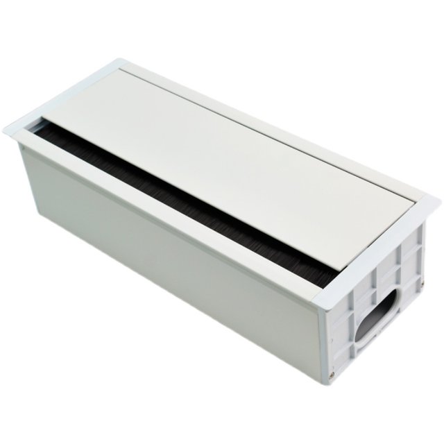 Desk aluminum alloy threading hole cover with brush desktop buffer ...