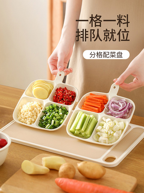 Divided Serving Tray Kitchen Storage Prep Tray Home Hot Pot ...