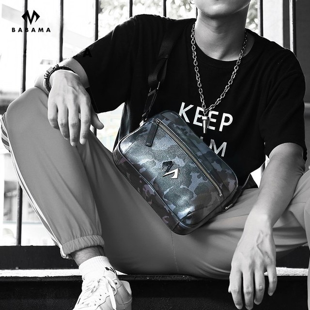 babama Messenger Bag Men's Trendy Brand Small Camouflage Bag Women's ...