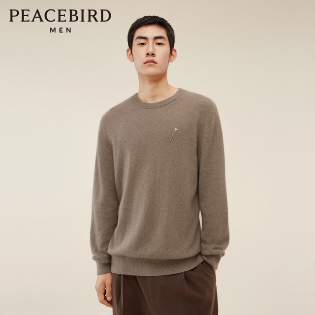 Peacebird men's slim sweater winter rabbit sweater sweater sweater pullover