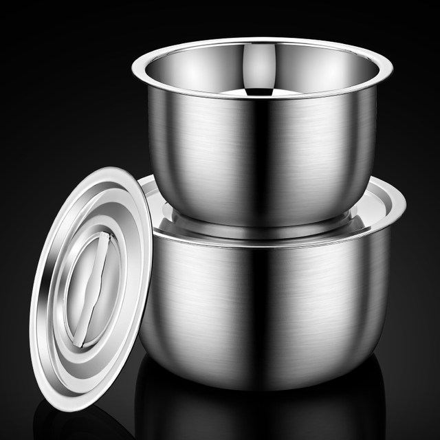 Food grade 304 stainless steel basin with cover thickened kitchen ...