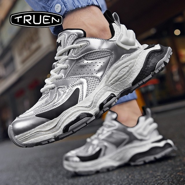 Zhenen dad shoes men's silver spring and autumn style this year's ...