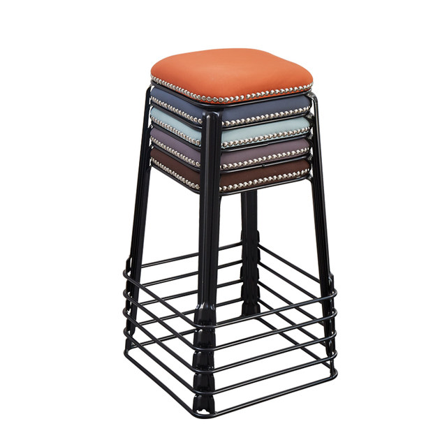 Stools, household dining tables and stools, iron art, simple, light ...