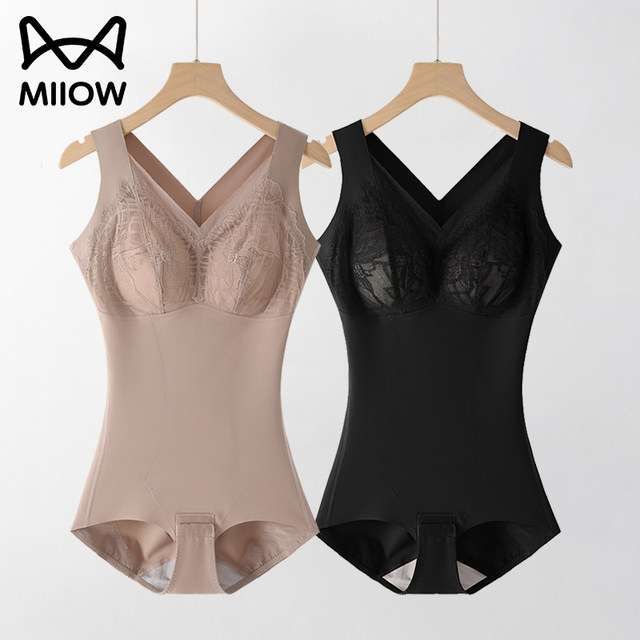 One-piece body shaping suit autumn and winter plus velvet lace belt ...