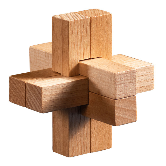 Six Luban locks, Kong Ming locks, single beech wood, difficult brain ...