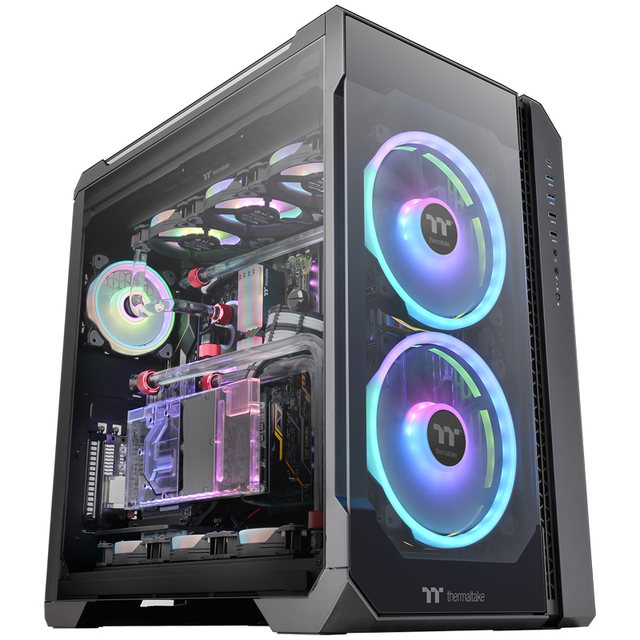 Tt desktop computer water-cooled main chassis steel shadow View51TGARGB ...