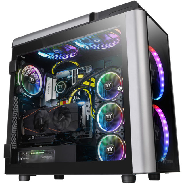 Tt desktop computer water-cooled game console Level20GT glass side ...