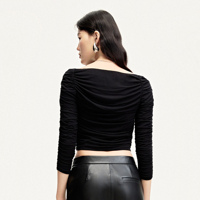 Veromodat shirt female 2024 autumn new self -slim folder collar top ...