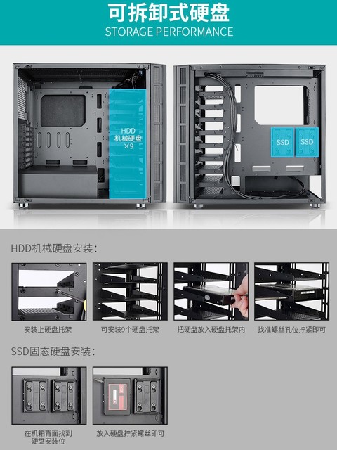 Hangjia Alpha MAX desktop assembly computer host chassis E-ATX chassis ...