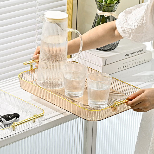 Light luxury tray household living room new with hand -made fruit disk ...