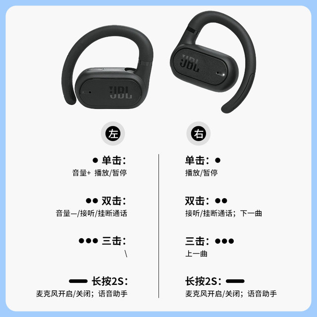 JBL Soundgear sense Yinyue Circle Open Bluetooth Headphones Wireless Ear-Hanging Music Sports ...