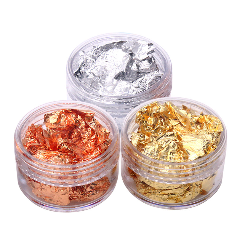 Internet Celebrity Color Nail Art Gold Foil Patch Japanese DIY Shell ...