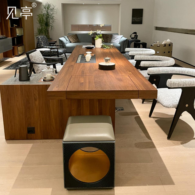 Jianting New Chinese Minimalist Ash Black Walnut Italian Borderless ...