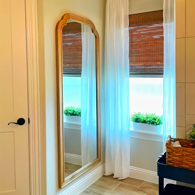 French Retro Mirror Ins-Style Full-Length Mirror Wall-Mounted Bedroom ...