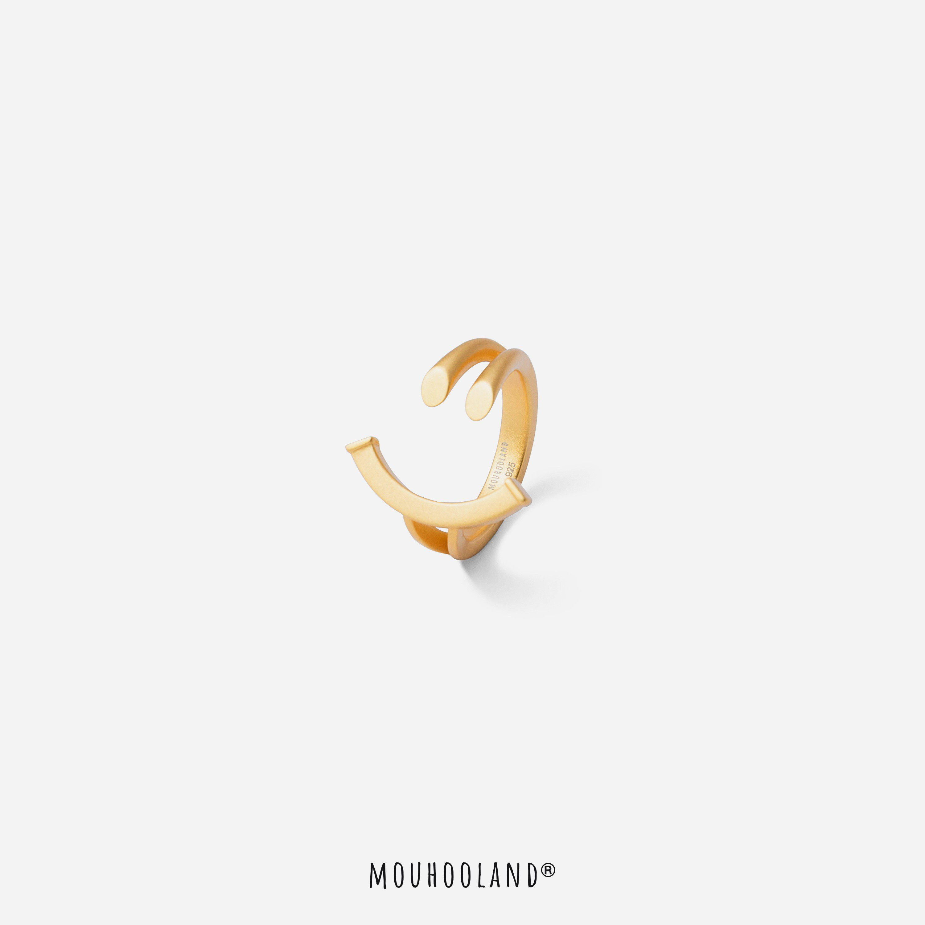 Mouhooland Pharaoh's Smiley Face Niche Ring Set