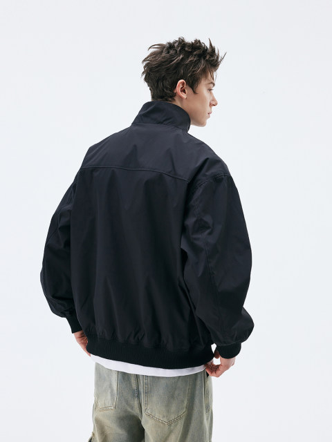 REEZ 2025 American stand-up collar workwear coach flight jacket men's autumn trendy brand loose ...