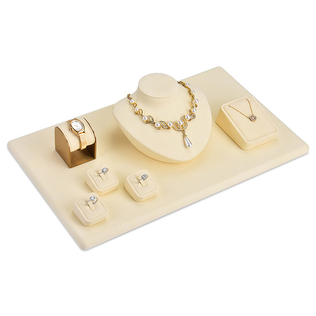 Jinsky/Today's High -end apricot jewelry display display set of jadeite ...