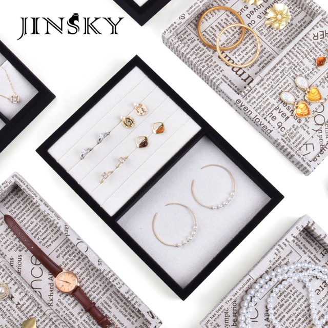 JINSKY/Jinshijue exquisite square jewelry tray earring earring necklace ...