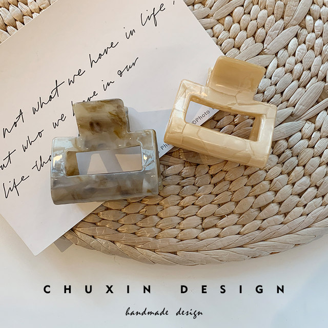 Ins acetic acid clip medium adult back head square hairpin temperament ...