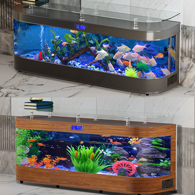 Jiameiqi TV cabinet glass fish tank smart aquarium living room home ...