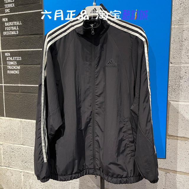 Counter genuine Adidas Men and Women's Same Couple Three Bar Windproof ...