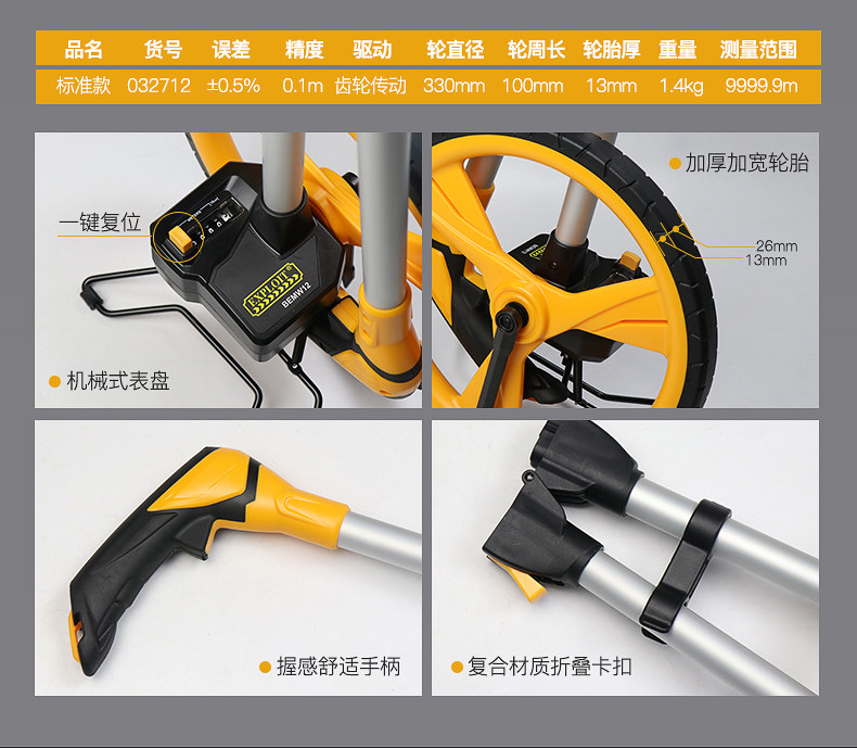 Pioneering Rangefinder Hand-Push Roller Measuring Wheel for Site ...