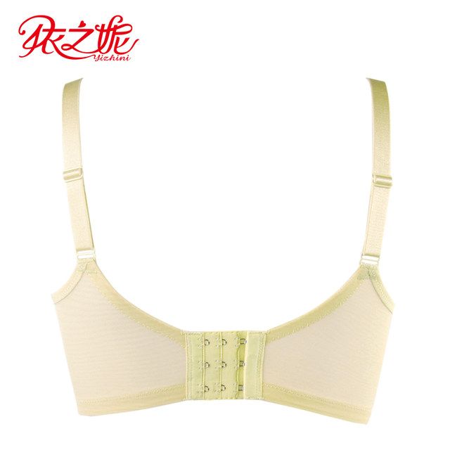 Yizini bra, sweet floral embroidery, medium-thick cup, 3-breasted soft ...