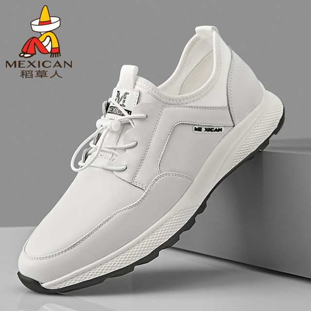 Scarecrow men's shoes leather sports shoes men's winter new high -end ...