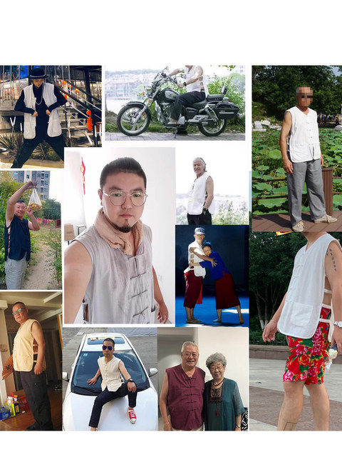 Xia Ban Asian cotton and linen Chinese vest, Tang clothing vest buckle ...