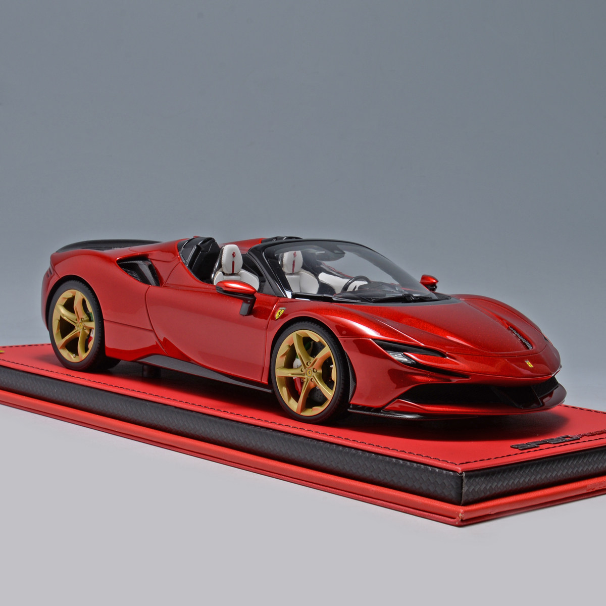 MR 1:18 Ferrari SF90 Spider metallic red limited edition resin car model