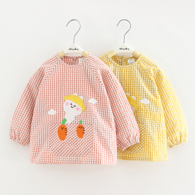 Baby eating waterproof smock, children's apron, reverse dressing ...