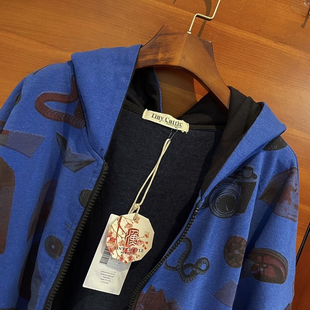 Winter jacket TINY CUTTLE Women's Korean single hooded thick loose ...