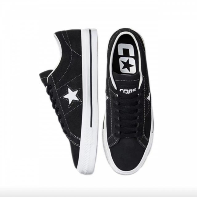 Converse/Converse genuine Onestarpro black suede leather men's and ...