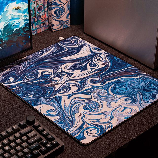 Indigo gaming mouse pad - Rough textured cloth - Smooth and controlled ...