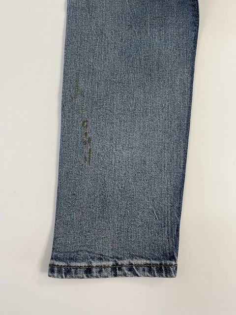 In stock Levi's/Levis 512 stained blue washed torn patch jeans #288331199