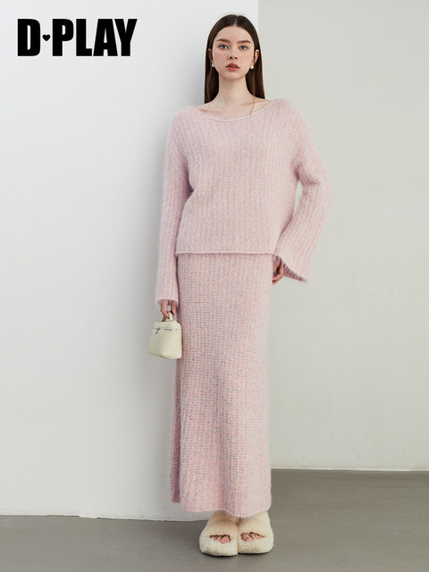 Dplay2025 Spring containing pink sweater knitwear pink sweater set ...